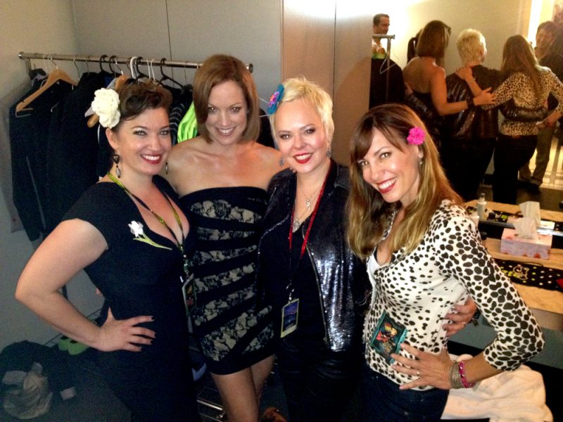 Vixens past & present backstage at the Hollywood Bowl! - Brian Setzer