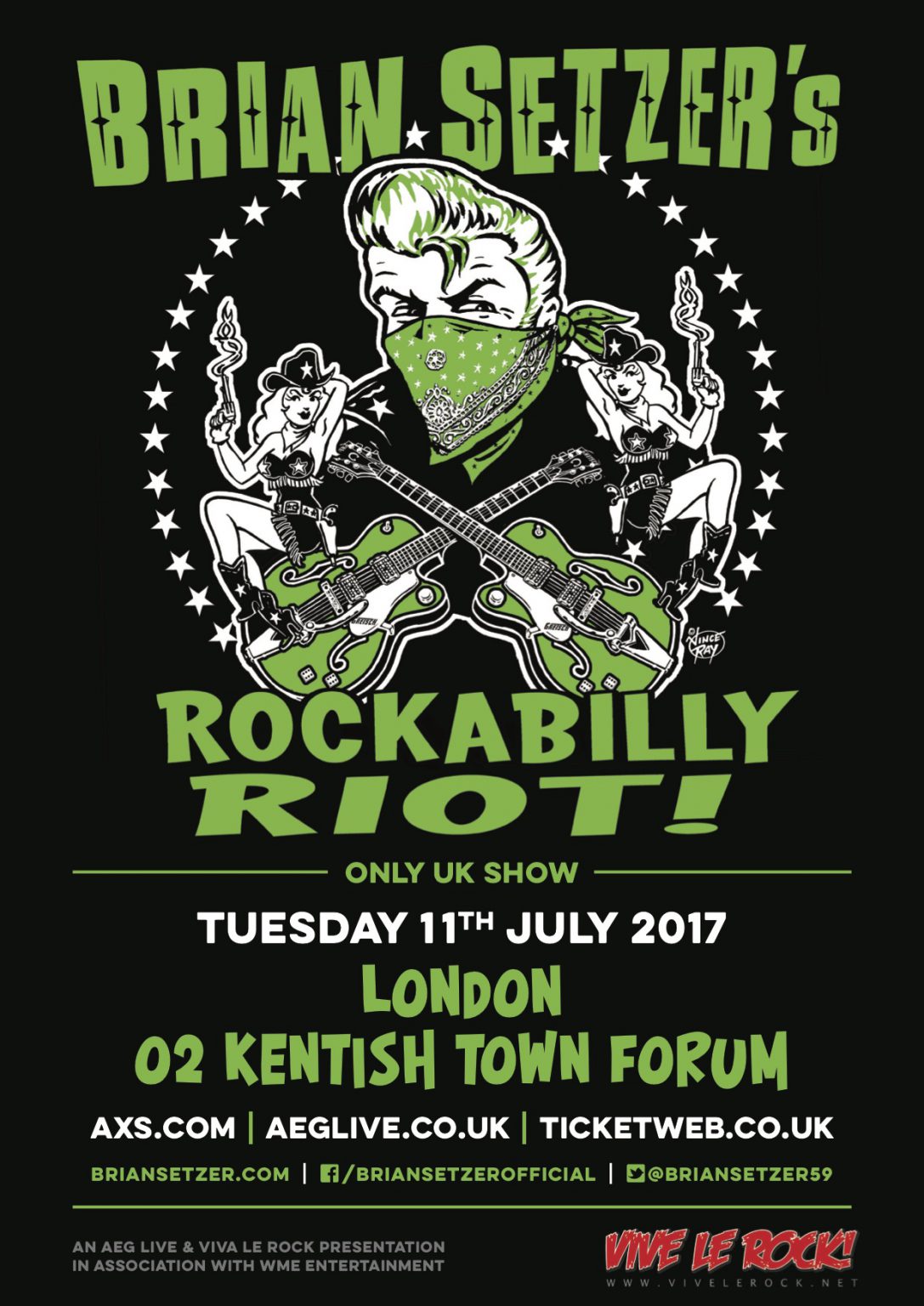 JUST ANNOUNCED! Brian's Setzer's Rockabilly Riot has their first London ...