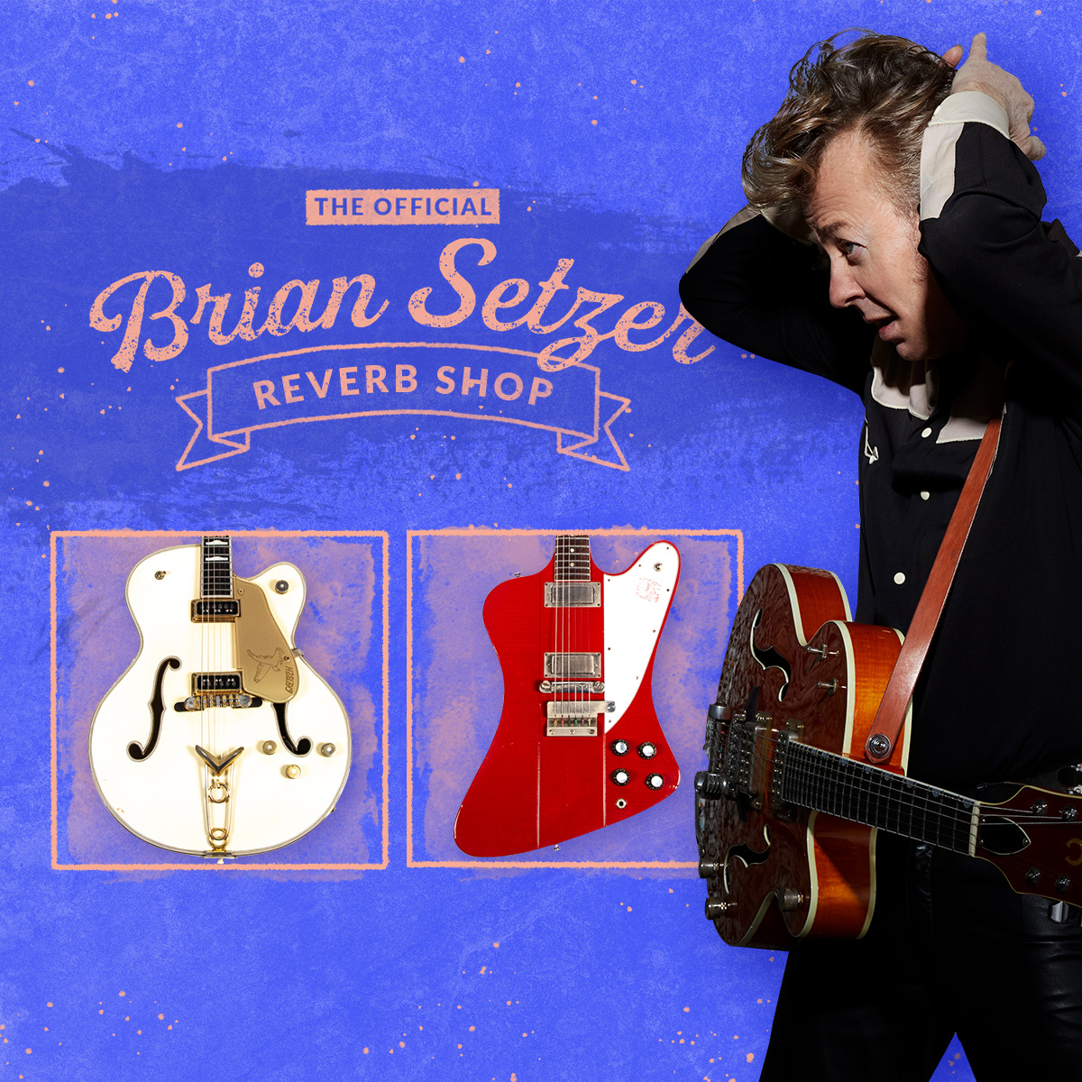 Brian Setzer Sells White Falcons & More in Reverb Shop - Brian Setzer
